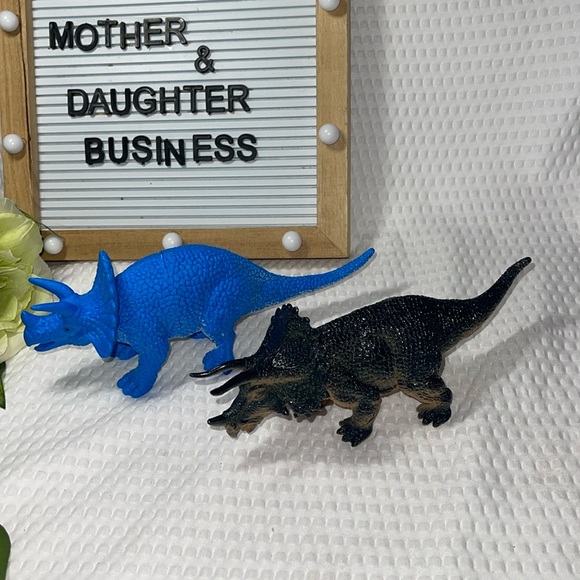 ankyo | Toys | Vintage Ankyo Dinosaur Figure Blue Triceratops Boley Tan ...